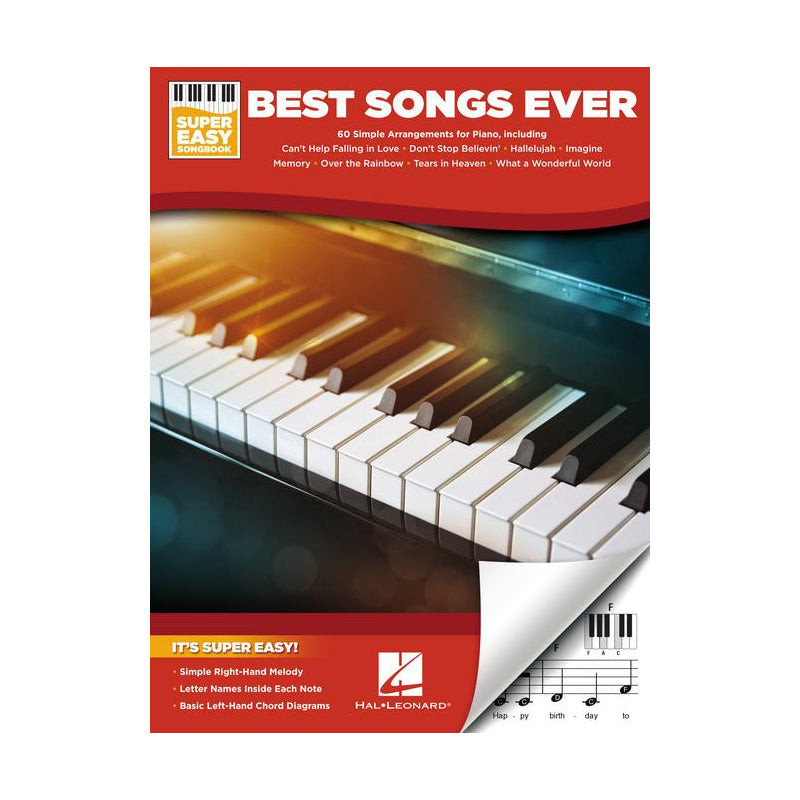 Best Songs Ever Book | Super Easy Piano Sheet Music | Hal Leonard ...
