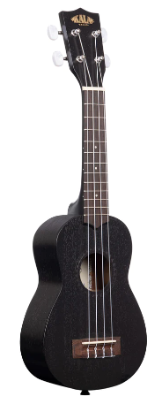 Kala Black Satin Mahogany Ukulele | Soprano Size | Teton Music