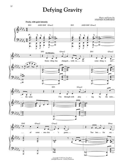 Popular Wicked Sheet Music | Piano Solo, Duet, Easy & Play Along ...